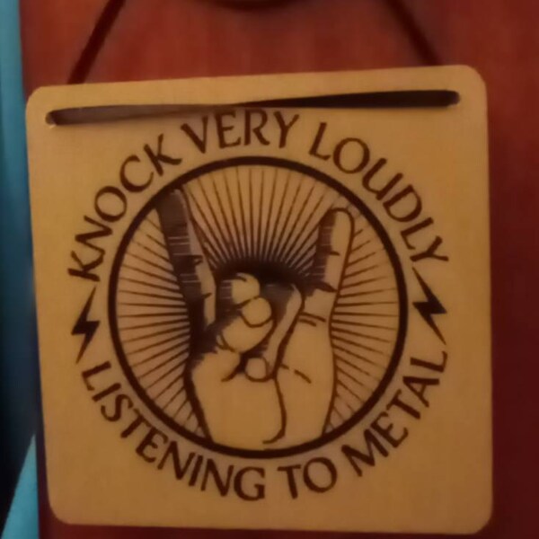 Heavy Metal Wooden Sign - Etsy