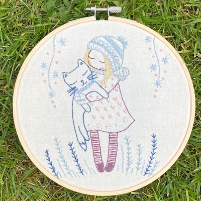 Kitty Hand Embroidery Pattern PDF - Etsy