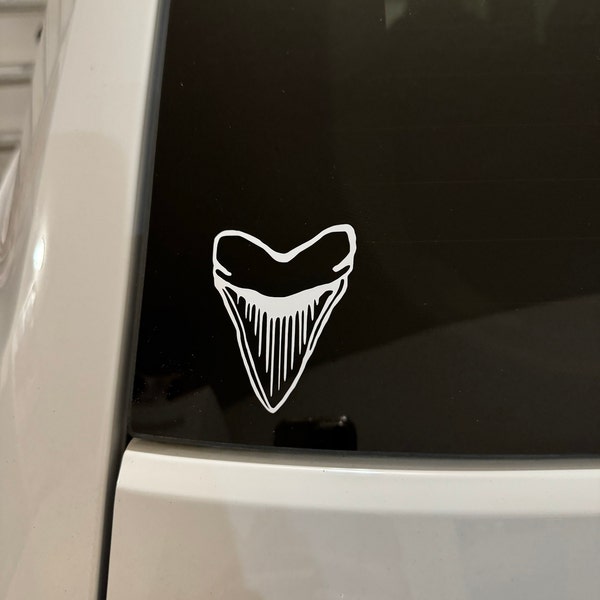 Shark Tooth Vinyl Decal, 4 Styles, Laptop, Phone, Car, Truck, Boat - Etsy