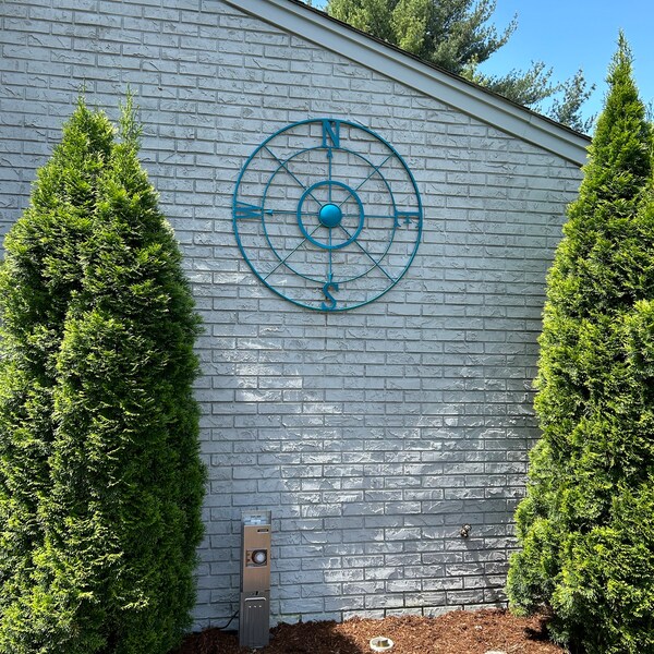 Compass Wall Art, Large Metal Compass, Farmhouse Home Decor, 42" Metal ...