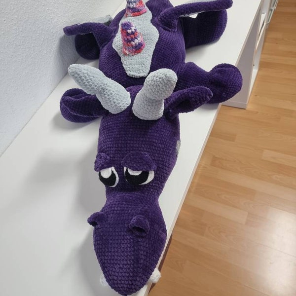 Crochet Pattern Zora the Dragon XXL - Etsy