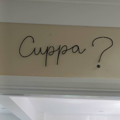 Wire Coffee Tea Cup Sign/ Wire Cup Sign / Coffee Mug / Kitchen Decor ...