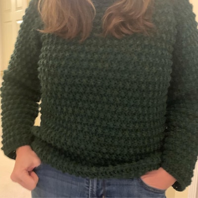 CROCHET PATTERN, the Layna Square Neck Pullover, Sweater Pattern ...