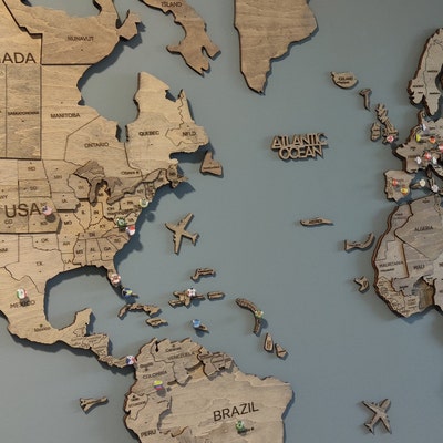 Sticker Flags for Wooden World Map - Etsy