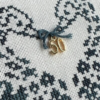 5 Number 50 Gold Tone Charms GC1868 - Etsy