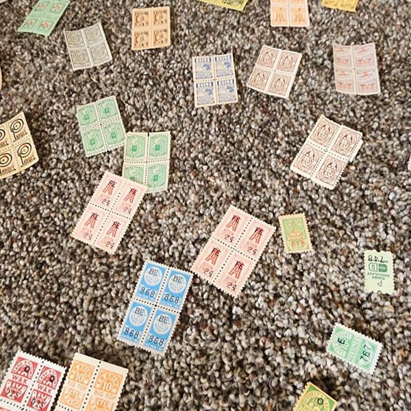 8 Computer Data Cards Orange Salmon Color Computer Punch Card ...