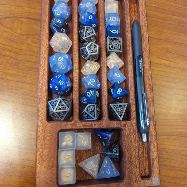 Mushroom Dice Vault and Multicolored Mushroom Dice Set, Dice Set ...