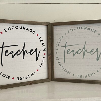 Teacher SVG, Teach Love Inspire, Motivate, Listen, Encourage Svg ...