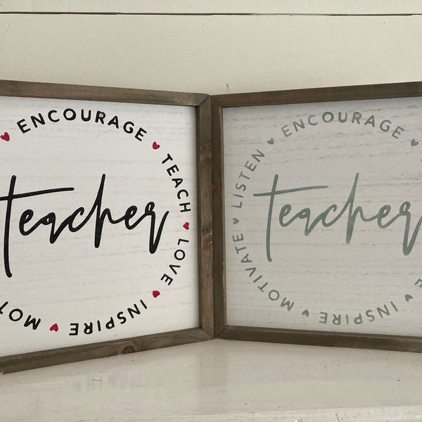 Teacher SVG, Teach Love Inspire, Motivate, Listen, Encourage Svg ...