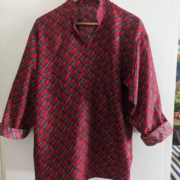 Men's Minimalist Shirt Sewing Pattern, Loose Fit Shirt Digital Pattern ...