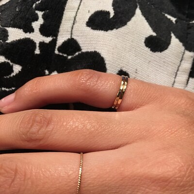 Hammered Stack Ring 14k Yellow Gold Fill 14k Rose Gold - Etsy