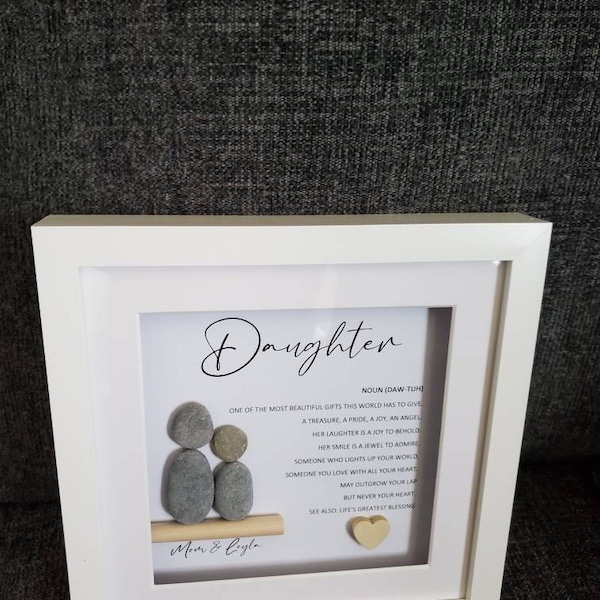 Daughter Meaning, Pebble Art, Daughter Gift, Mother Daughter, Birthday ...