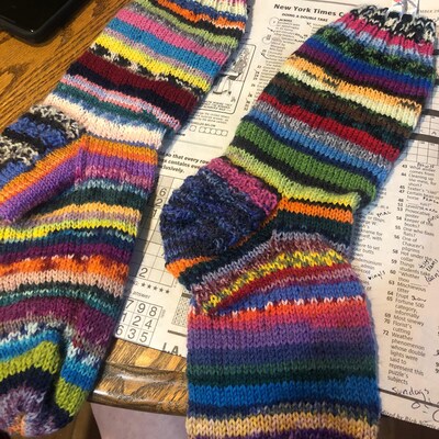 Hand Knit Wool Socks for Women Who Love Colorful, Odd, Mismatched Socks ...