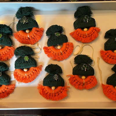 Macrame Leprechaun Gnome Leprechaun St. Patrick's Day Gifts St. Patrick ...