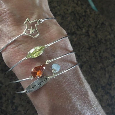 Rhinestone Simulated Birthstone Bracelet Mothers Day Gift for Sister ...