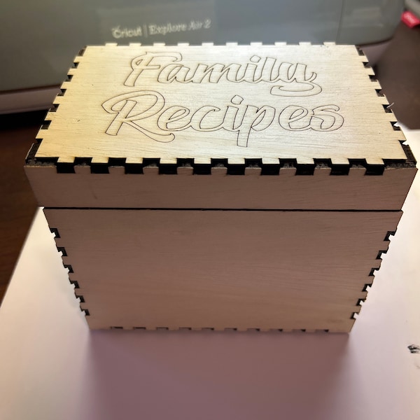 Recipe Box SVG + Ai Laser Cut Files -- INSTANT DOWNLOAD - Etsy