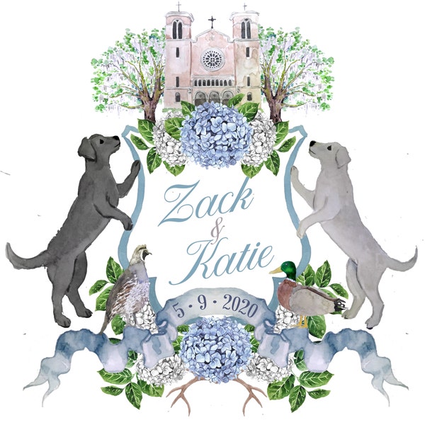 Bespoke Rich Floral Wedding Crest Baroque Inspired Crest Heraldry Rich ...