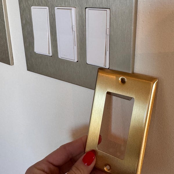 Custom Labeled Metal Rocker Switch Plate Cover: Modern Design - Etsy