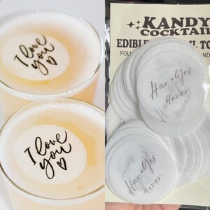 50 Edible Toppers Customizable Cocktail Garnishes Cocktail Decorations ...