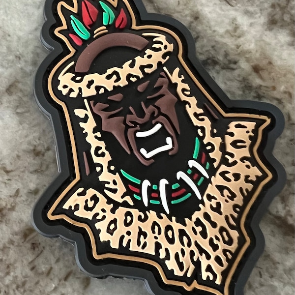 Zulu Warrior Head Patch - Tribal Style PVC With Hook Fastener - Etsy