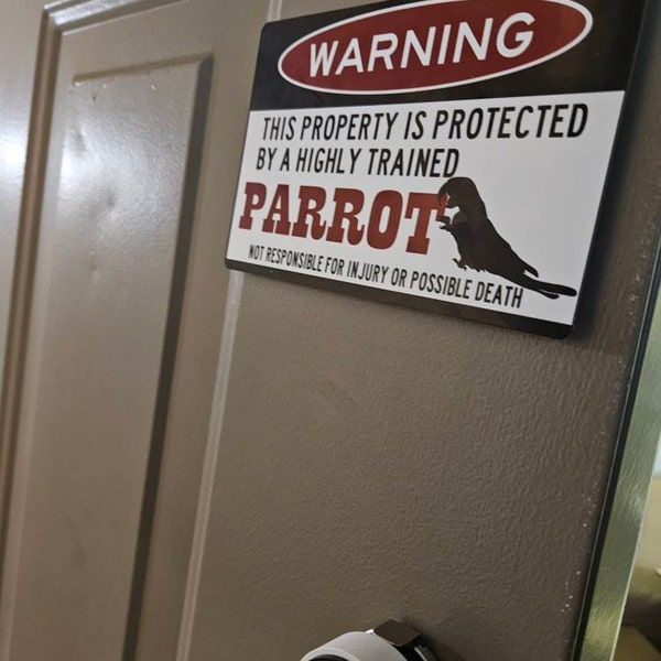 Parrot Sign,funny Metal Signs,parrot Accessories,bird Sign,parrot ...