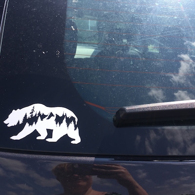 Bear Car Decal Bear Decal Mountain Decal Bear Sticker Outdoor Decal ...
