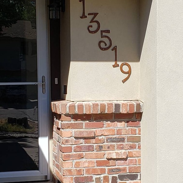 Rustic Metal - 4 Inch TO 8 Inch - Individual House Numbers - Size ...