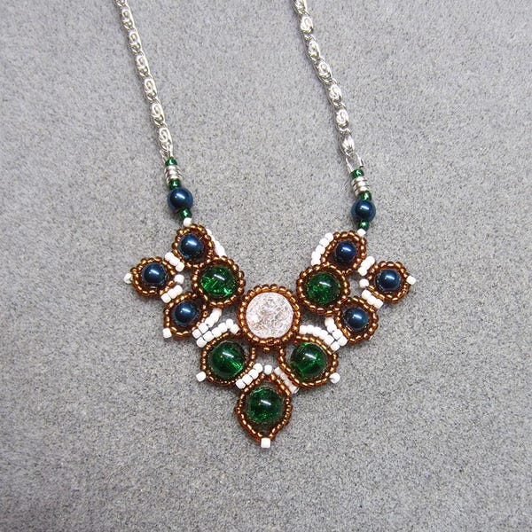 CHIMERE Beaded Necklace Beading Tutorial Beadweaving Pattern Seed Bead ...
