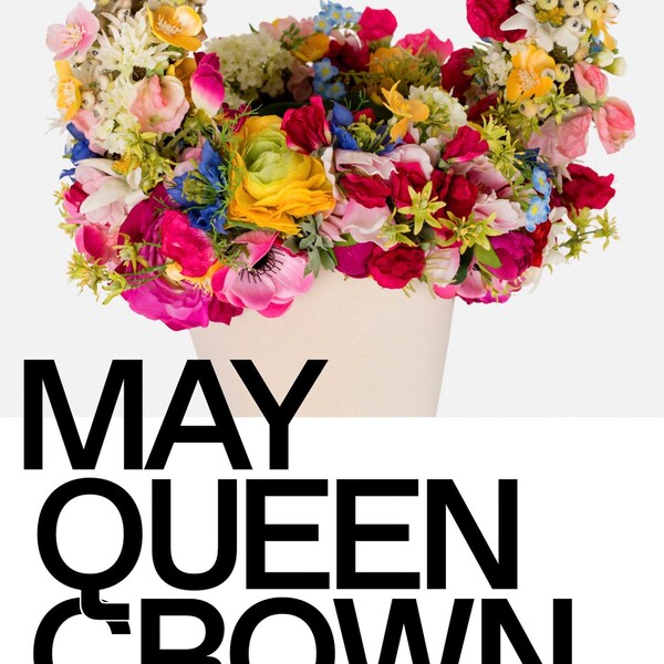 Midsommar May Queen Crown, Flower Crown With Arch, Giant Flower Crown ...