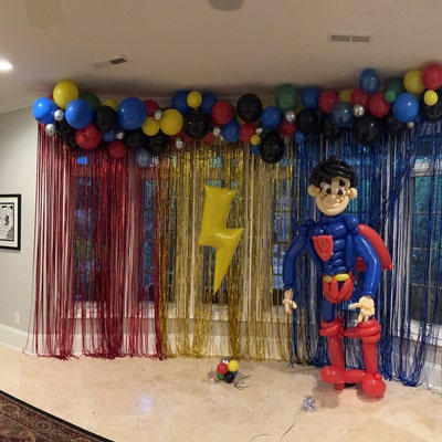 SUPERHERO Party Balloon Garland Kit Party Decoration, Comic Book Party ...