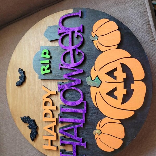 Leaves Hello Fall DIY Door Hanger Kit | Fall Door Sign | Laser Cut Wood ...