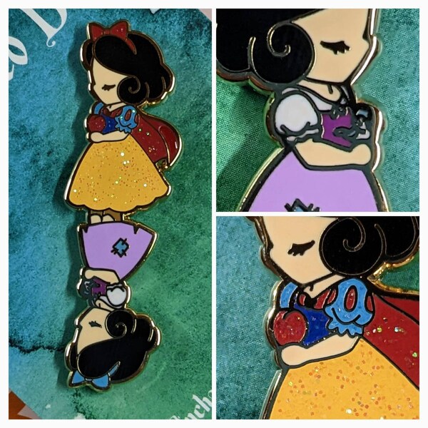 Snow White Hard Enamel Flip Pin - Etsy