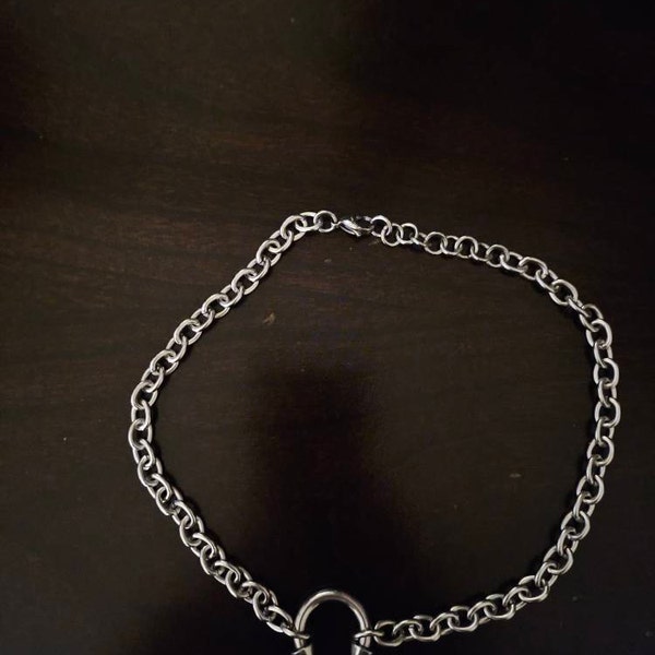 PIERCED 2 - Stainless Steel Chainmaille Choker Necklace Goth ...