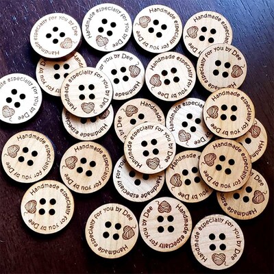 Personalized Wood Buttons 1 Inch Custom Engraved Buttons - Etsy
