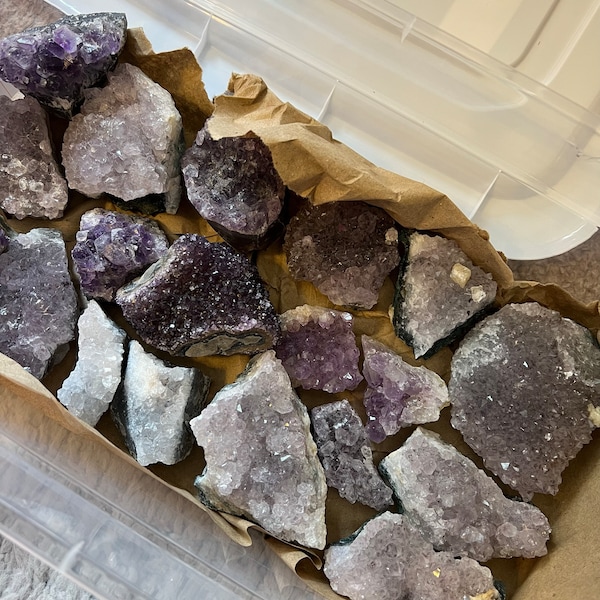 Wholesale Amethyst Cluster Box: CLEARANCE Grade Box Lots Full of CRAZY ...