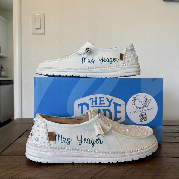 Custom Wedding/pearl Dude Shoes(larger Pearls)-great Custom Gifts ...
