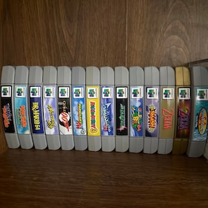 N64 Cartridge Top End Labels DELUXE SET Entire US Library Variants ...