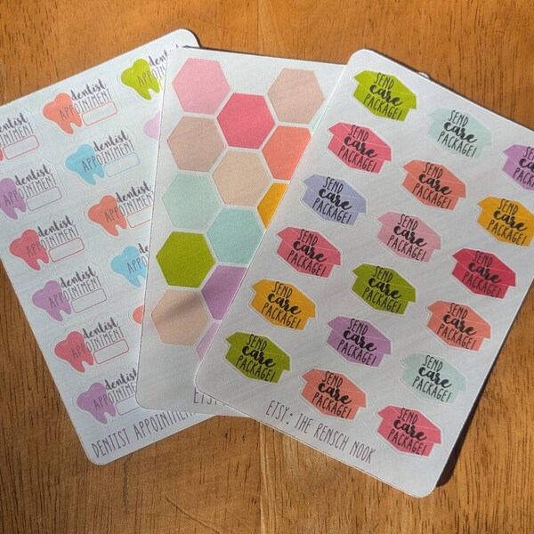 Set of 6 Monthly Budget Planner Stickers Erin Condren Happy Planner ...