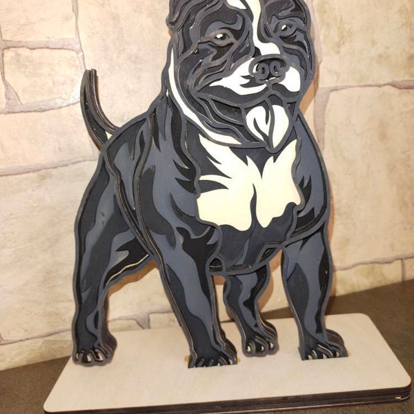 American Bully Pitbull Multilayer SVG. CNC. Cricut. Paper Cutting ...