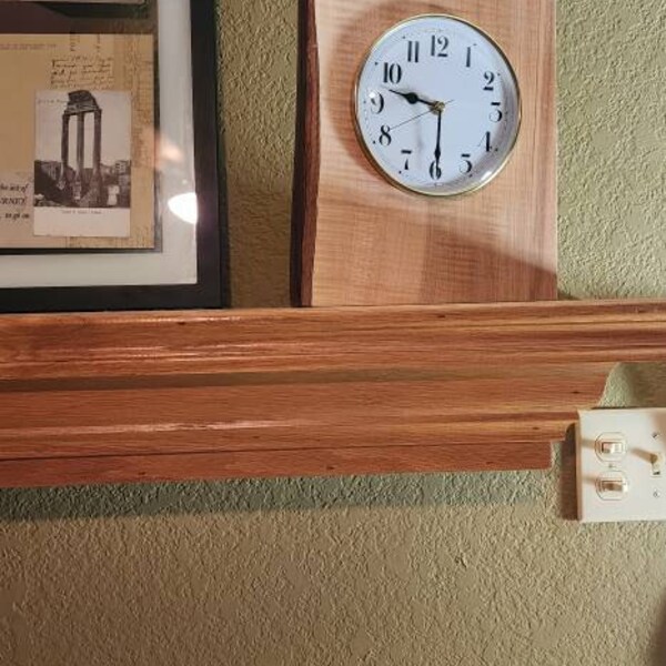 Massive Rustic Mantle Clock From 1800's Wormy Chestnut Barn Beams ...