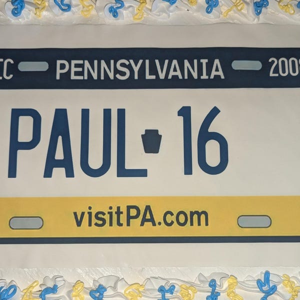 Custom License Plate Edible Cake Topper Image, License Plate Edible ...