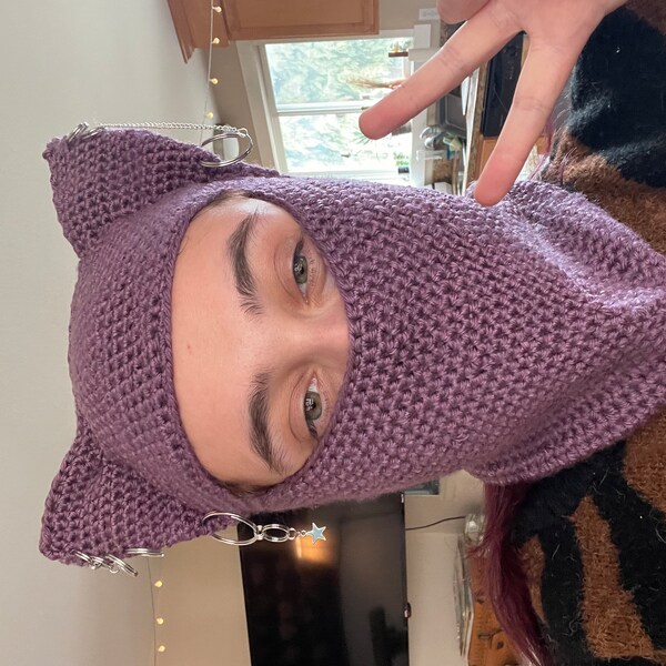 Cat Ear Balaclava Ski Mask Crochet Pattern - Etsy