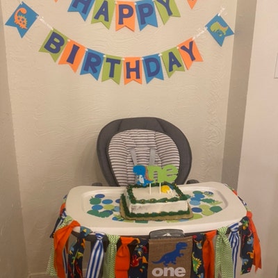 Dino Happy Birthday, Lime Green Dino, Boy Dinosaur Party, Orange Dino ...