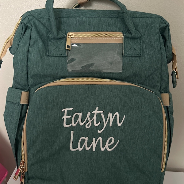 Personalized Baby Diaper Backpack, Monogrammed Nappy Bag, Baby Shower ...
