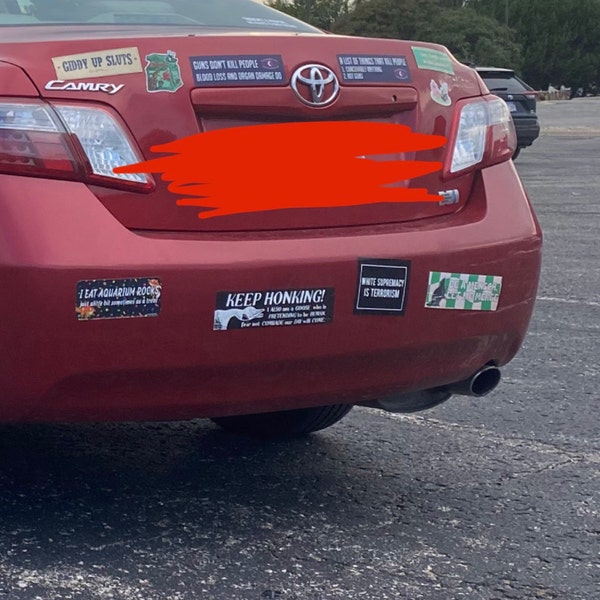 White Supremacy is Terrorism Bumper Sticker // 6”x4.5” // Protective ...