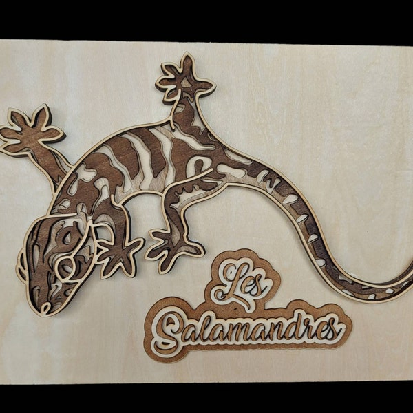 Lizard Multilayer SVG. Laser Cut File. Layer Construction. Plywood ...