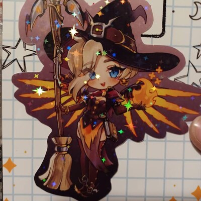 Mercy Zombie Doctor Overwatch 2 Sticker Holographic Vinyl Sticker 4 ...