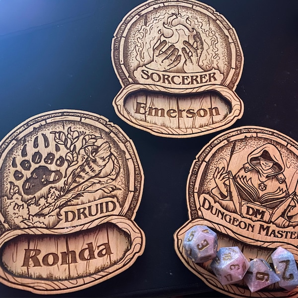 Dnd Dice Coasters | Set of 16 Dnd Class and Monster Designs | RPG ...