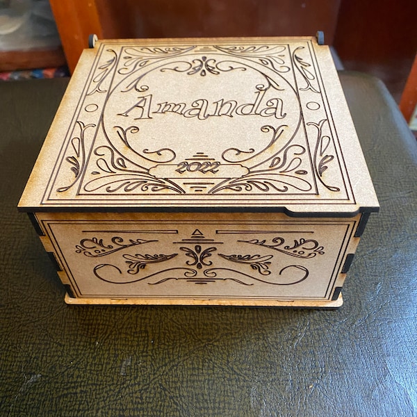 Laser Cut Vintage Box Pattern: SVG Plywood Plan (digital Download) - Etsy