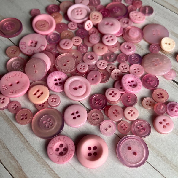100 Button Rainbow Mix, All Colors, Assorted Sizes, Sewing, Crafting ...